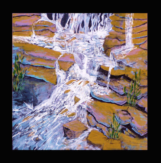 Waterfalls - Handmade papers, in Retro Collage Gallery